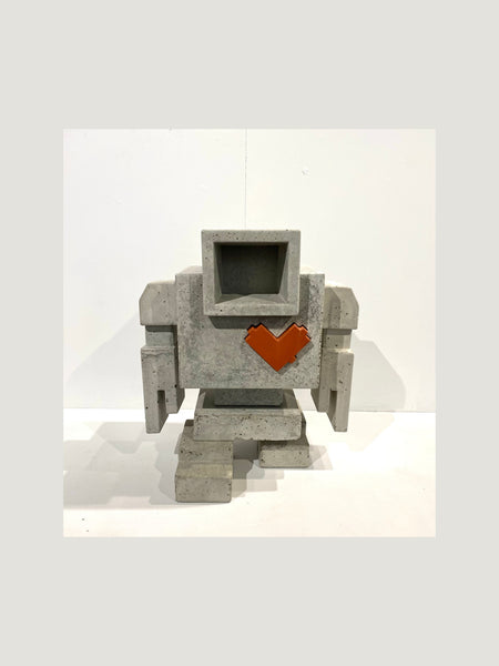 Original 2ft tall Concrete Lovebot, 24"x 20.5"x11" – Arta Gallery in ...