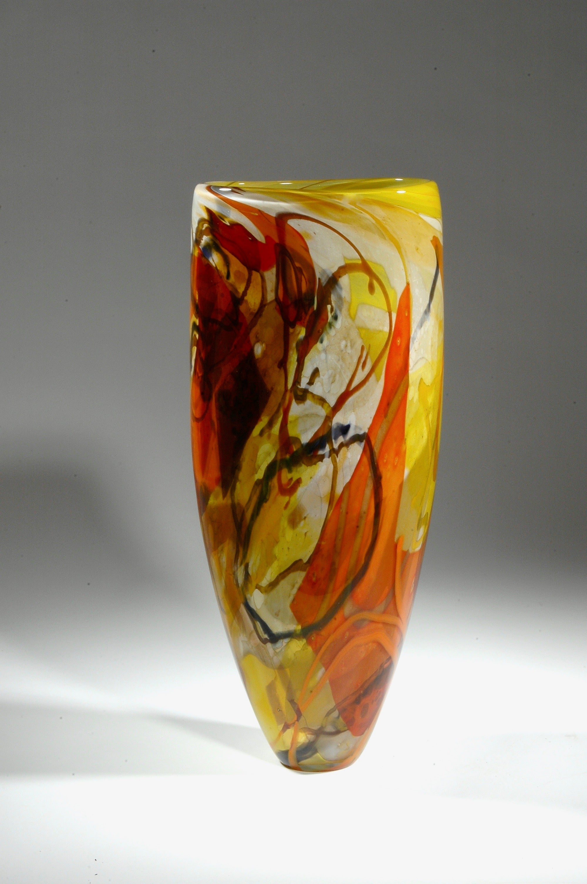 Tall Shard Vase In Yellow/Orange – Arta Gallery in Toronto Distillery